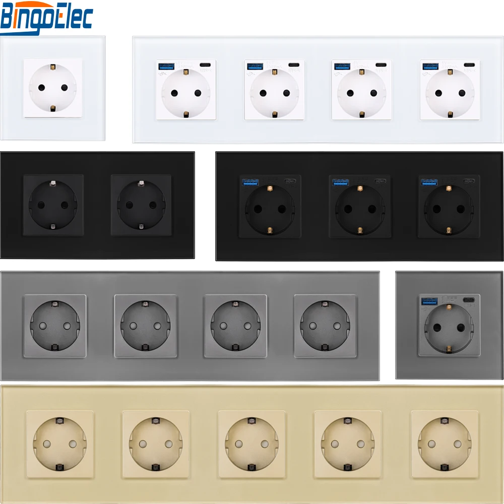 Bingoelec-EU-Standard-USB-Wall-Power-Sockets-Type-C-Electrical-Outlets ...