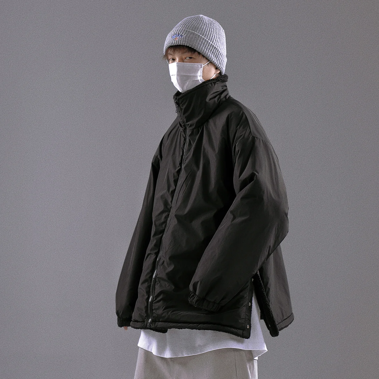 Winter-Reversible-Parka-Jacket-Streetwear-Function-LambWool-Jacket ...