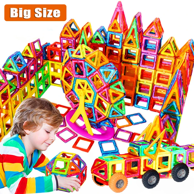 54Pcs-Big-Size-Magnetic-Bricks-Building-Blocks-Set-Constructor-Games ...