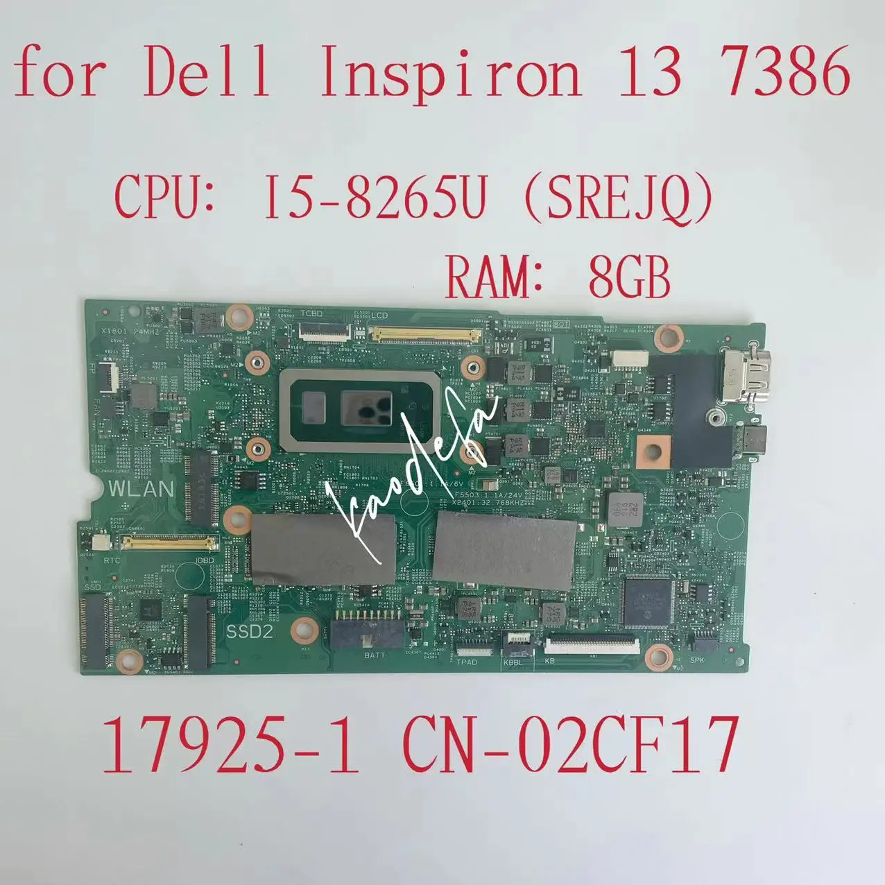 17925-1-Mainboard-For-DELL-Inspiron-13-7386-Laptop-Motherboard-CPU-i5 ...