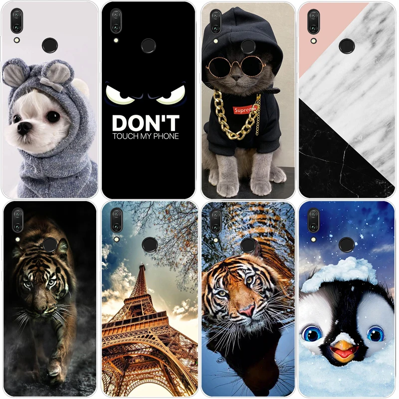 For-Coque-Huawei-Y7-2019-Case-Phone-Cover-Soft-Silicone-Printing-Back ...