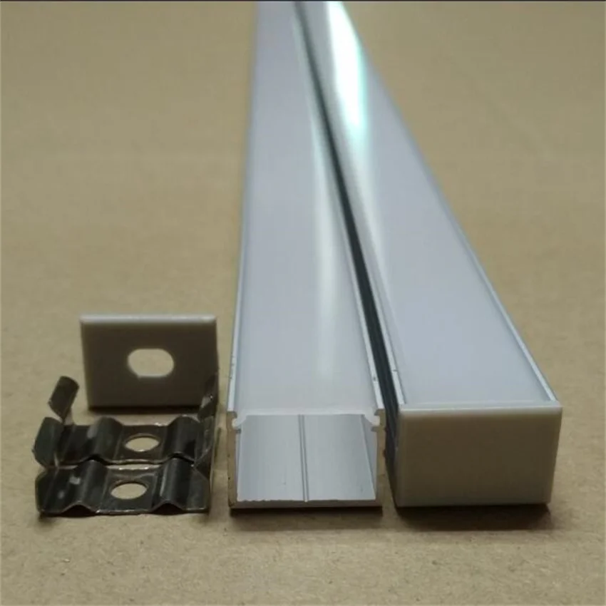 Perfil de canal de aluminio con tira led en forma de U, perfil led de aluminio, Canal led sin ...