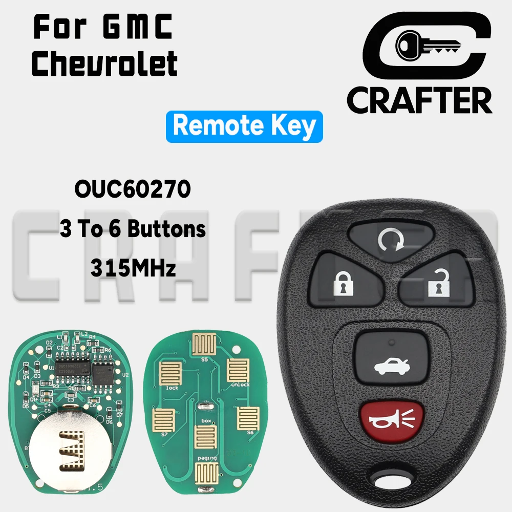 مفتاح تحكم عن بعد للسيارة OUC60270 315 ميجا هرتز 3 إلى 6 أزرار لسيارة ...