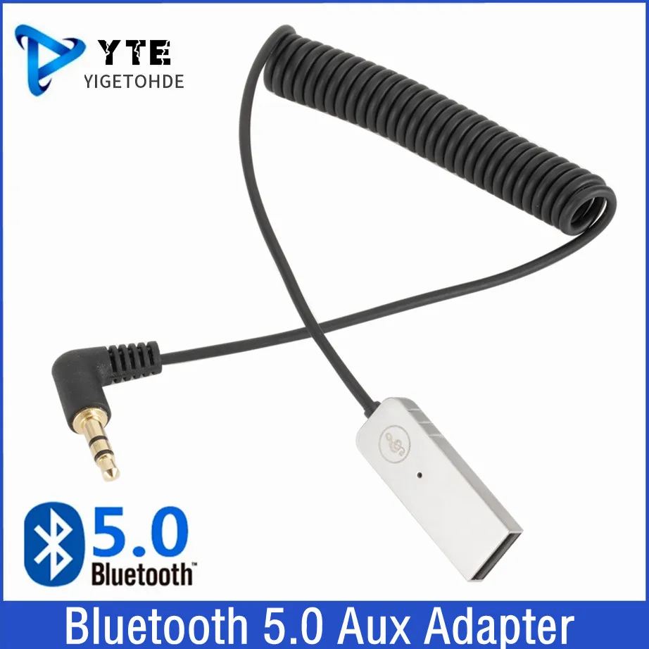 Bluetooth Aux Adapter Dongle USB To 3.5mm Jack Car Audio Aux Bluetooth 5.0 Handsfree Kit For Car ...