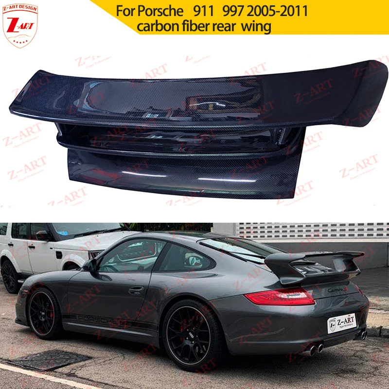 Z-ART 997 GT3 Carbon Fiber Rear Wing For Porsche 911 2005-2011 High ...