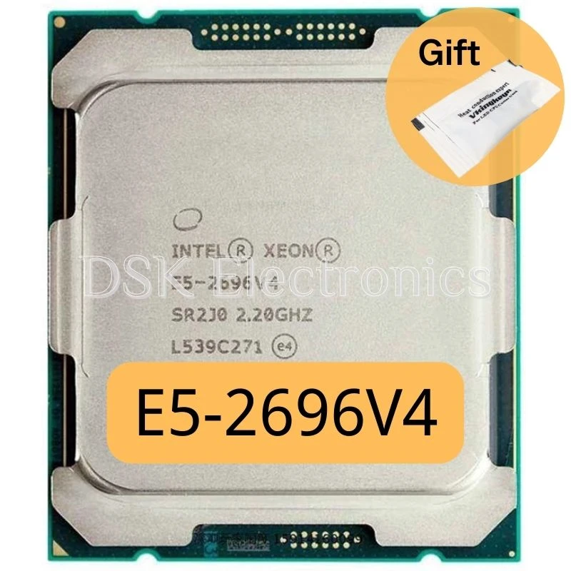 인텔 제온 E5 2696V4 E5 2696 V4 프로세서 2.2GHz 55M 22 코어 44 스레드 150W 14nm LGA ...
