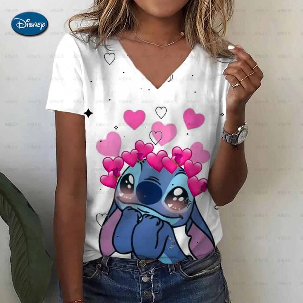 Disney-Camiseta-con-estampado-de-LILO-STITCH-para-mujer-camiseta-de ...
