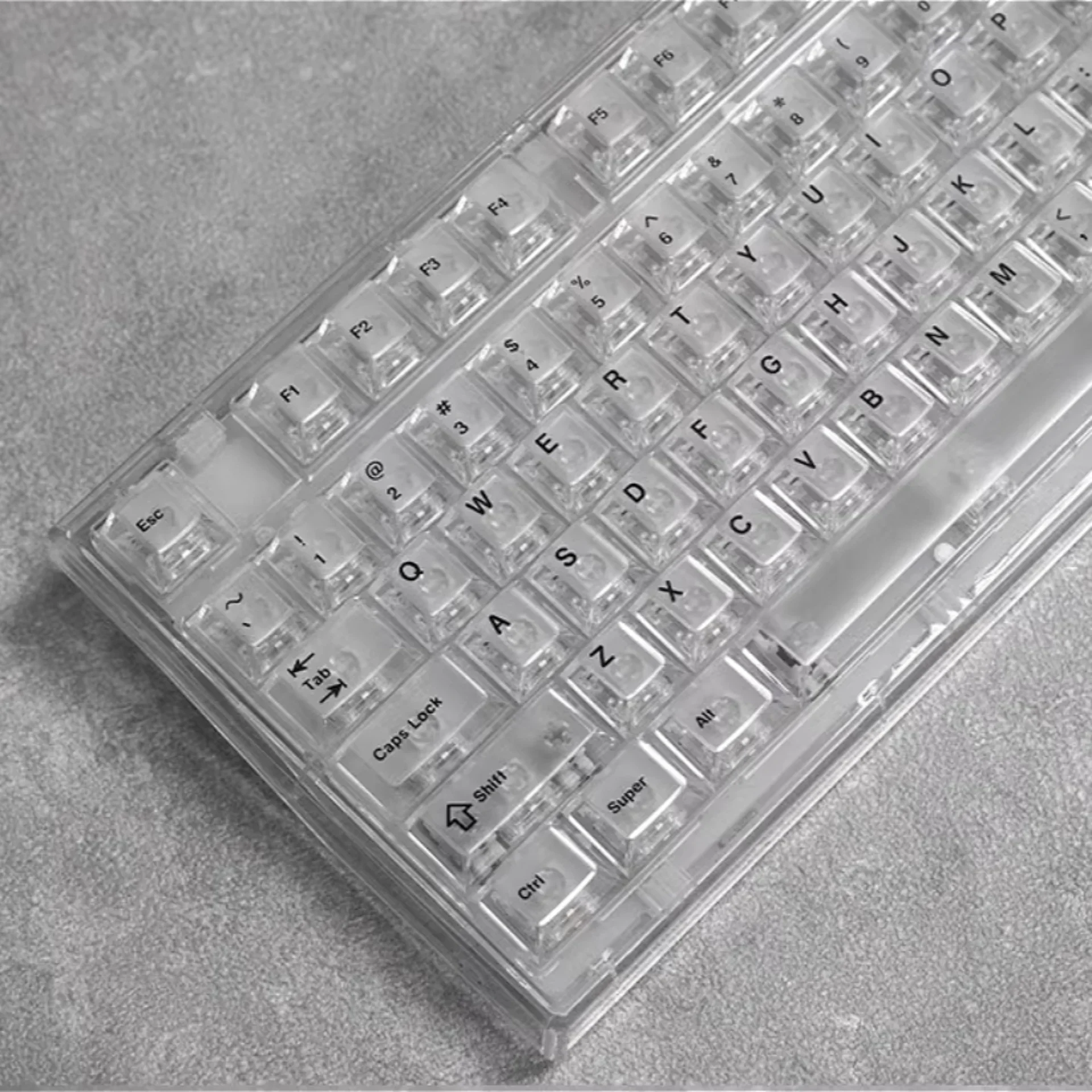 Transparent-Cherry-Keycaps-Matte-White-Matte-Black-PC-Material-Ice ...