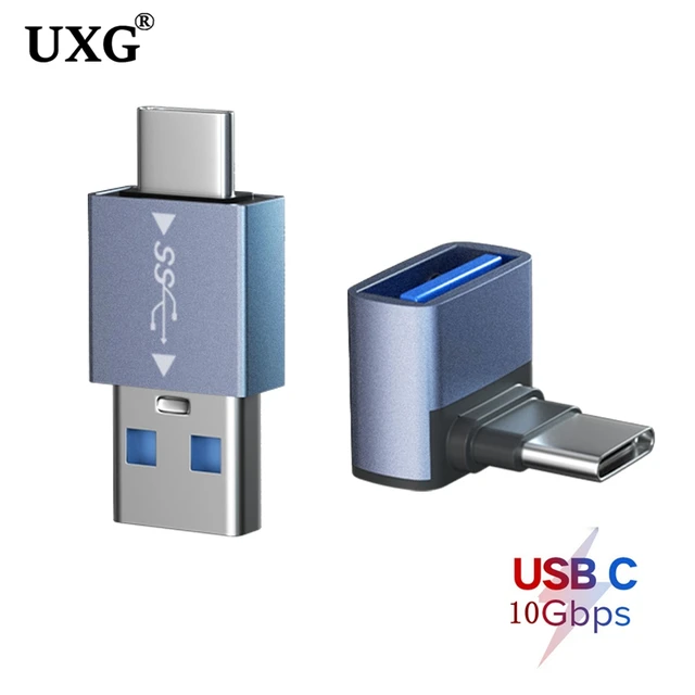 USB 3.1 to Type-C OTG Adapter 90 Degree Elbow Fast Charging Charger ...