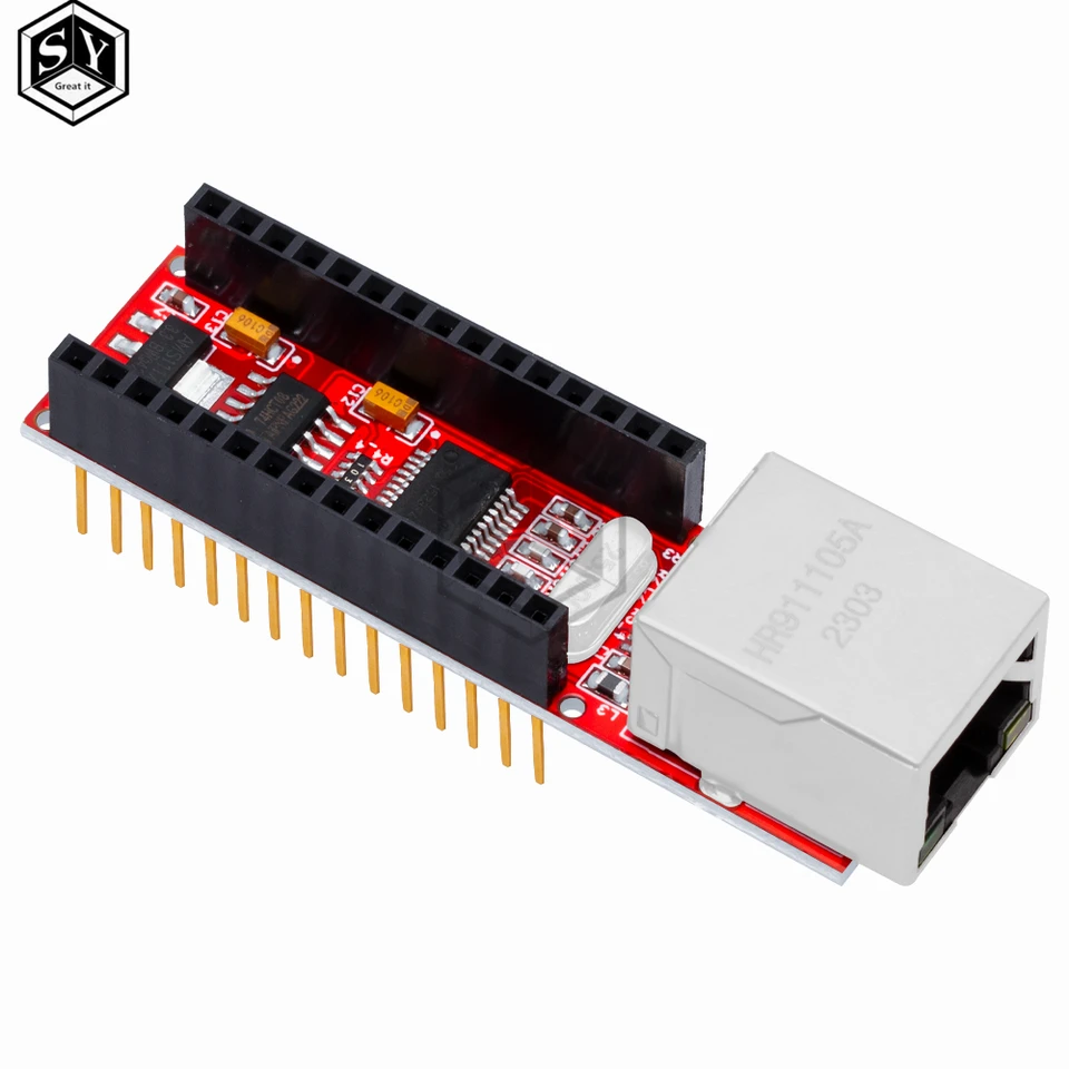 Keystone Rj45 MINI ENC28J60 Ethernet Shield V1.0 RJ45 Microchip ...
