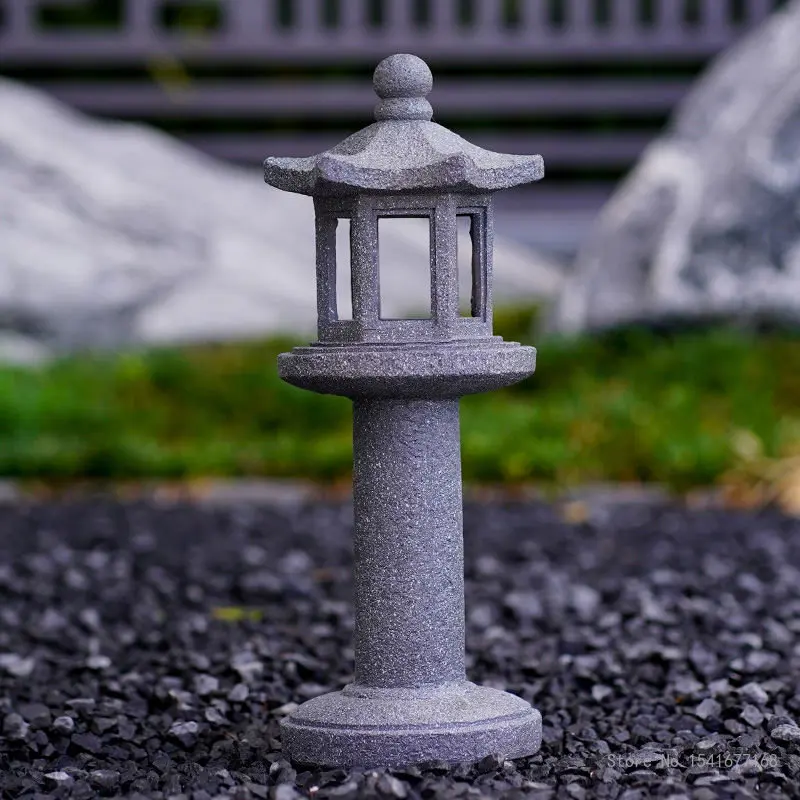 Japanese Stone Statues In Landscape