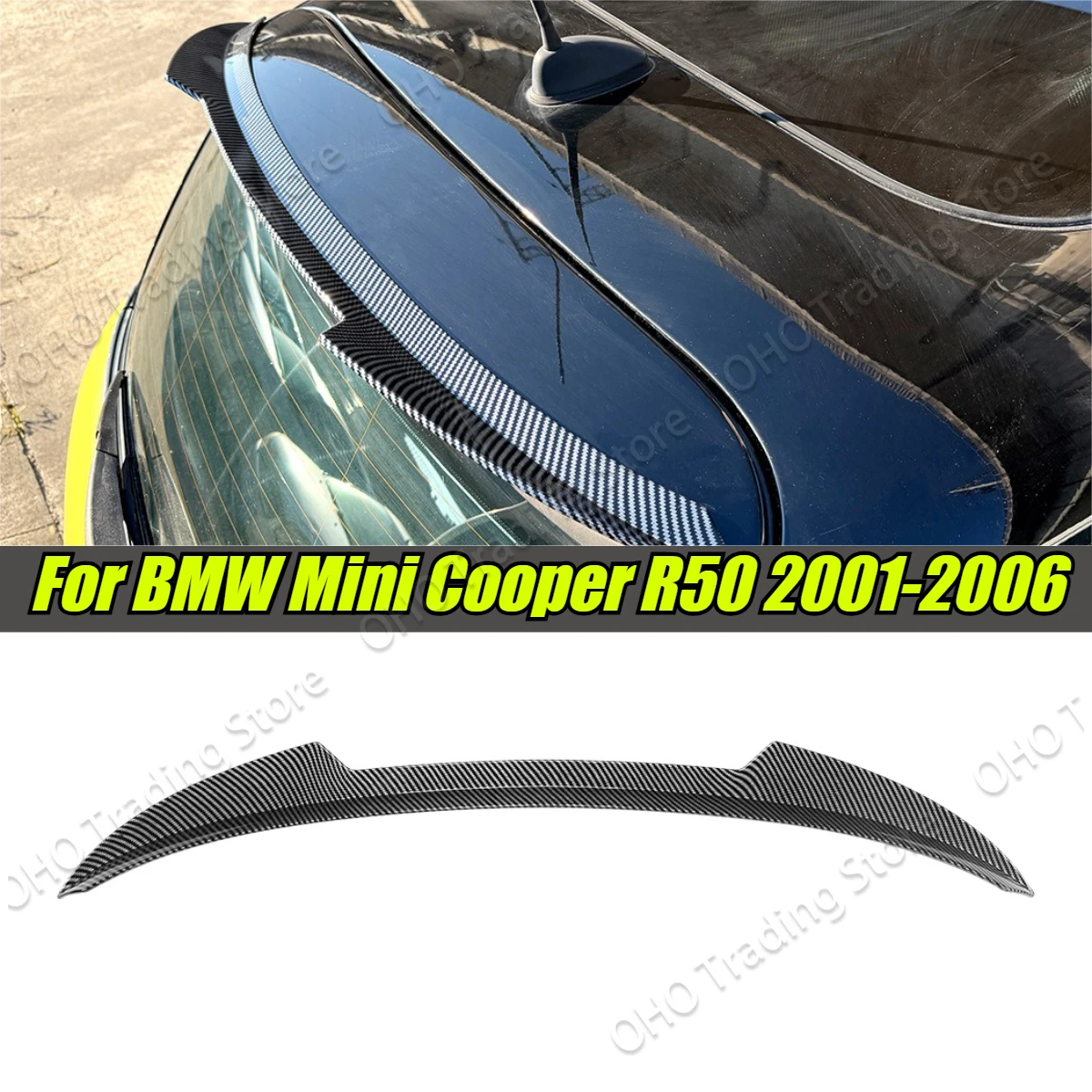 Car Rear Roof Spoiler For BMW Mini Cooper R50 2001-2006 Trunk Lid Trim ...