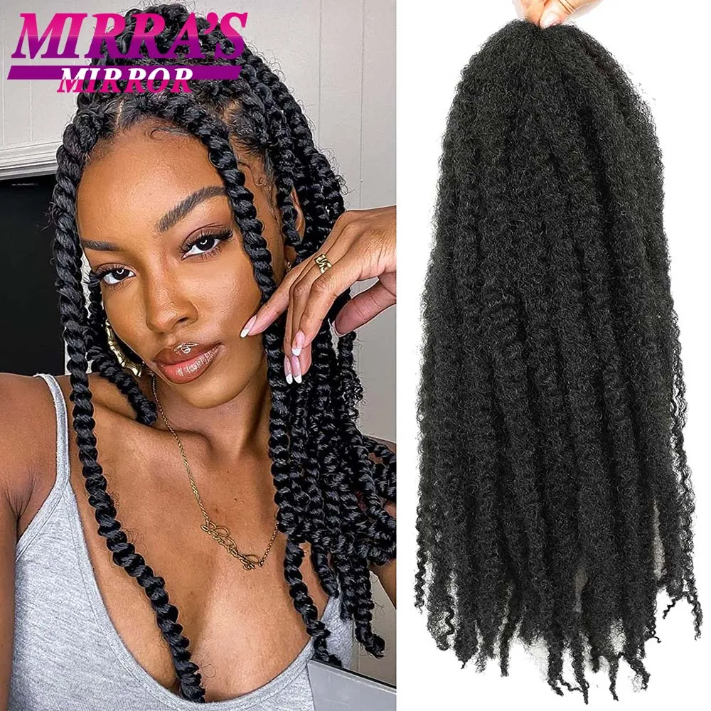 18-24-Inch-Marley-Twist-Braiding-Hair-Crochet-Braids-Long-Afro-Kinky ...