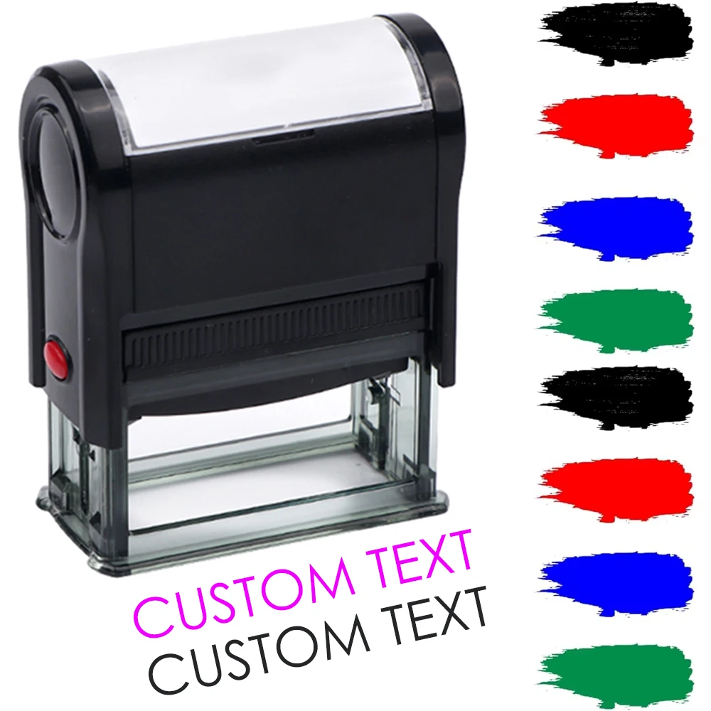 Custom Self Inking Stamp Personalized Stamp with Own Design Refillable ...