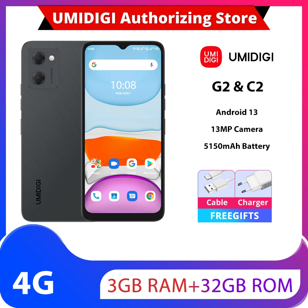 UMIDIGI teléfono inteligente G2 y C2, móvil portátil con Android 13 ...