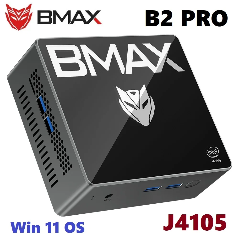 Bmax-Mini PC B2 Pro J4105 de doble banda, ordenador de escritorio con WiFi, BT 5,0, Windows 11 ...