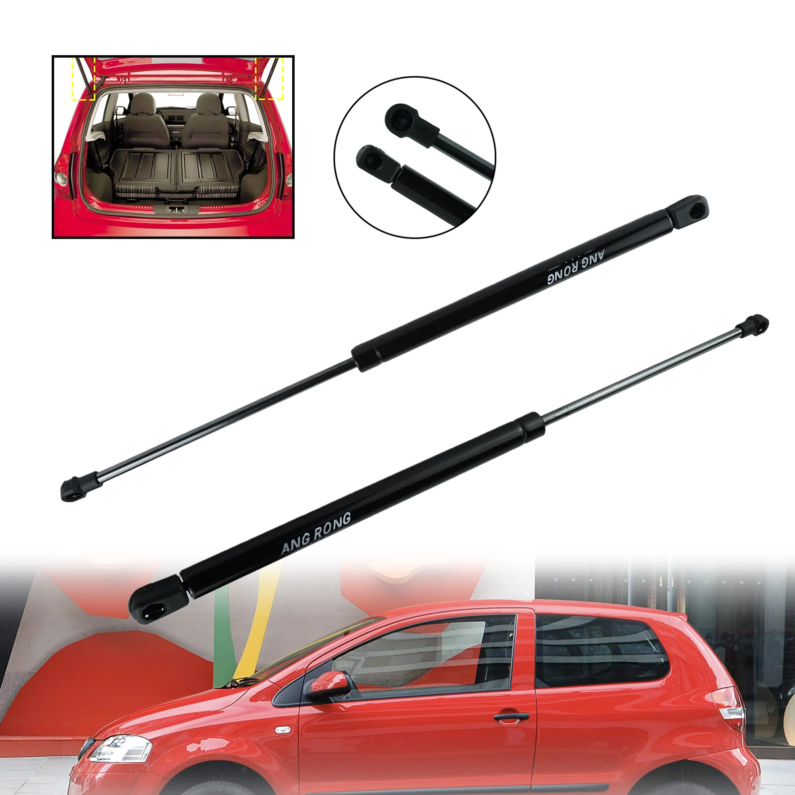 2x-Rear-Boot-Tailgate-Lifter-Gas-Struts-For-VW-Fox-5Z1-5Z3-03-14 ...