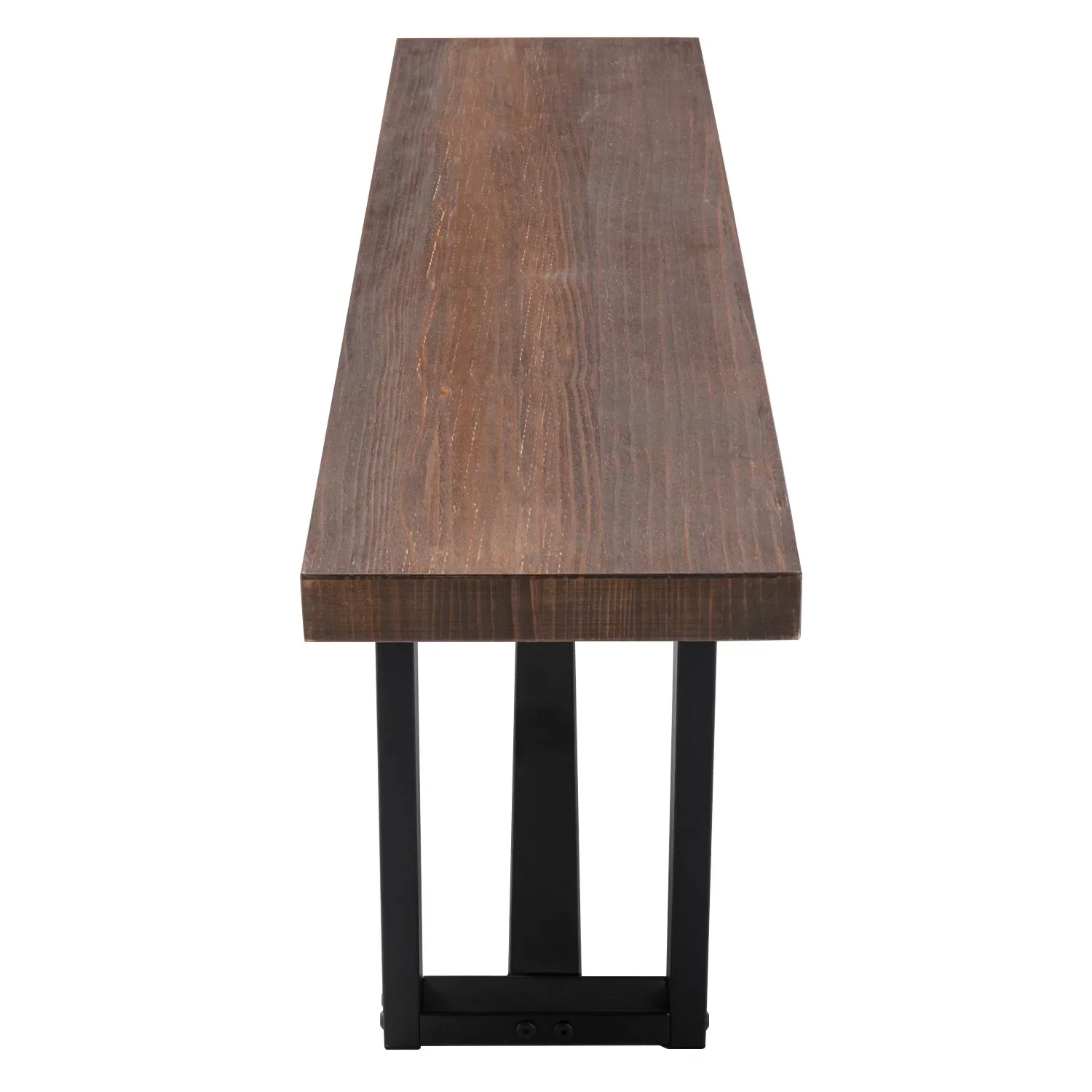 %a 60 inch Solid Wooden Dining Bench with Metal Frame, Farmhouse ...
