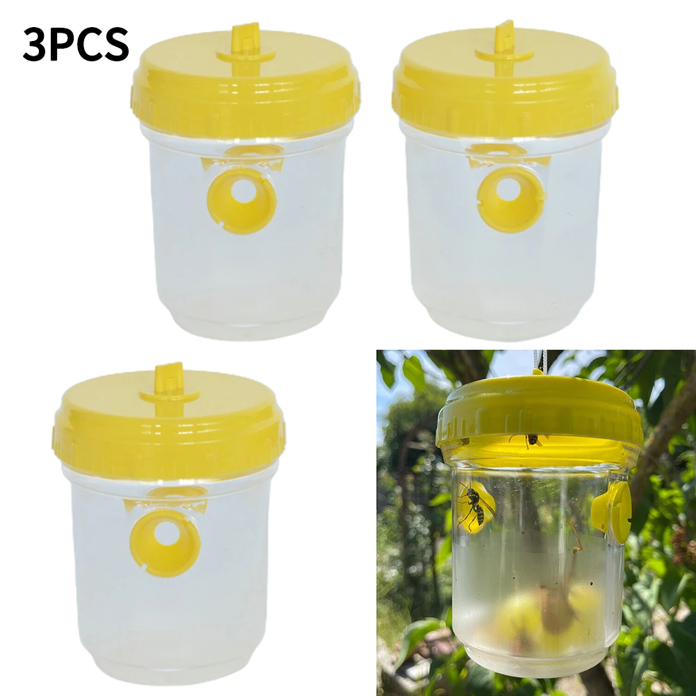 3Pcs-Set-Wasp-Traps-For-Hanging-Against-Bees-Cone-shaped-Opening-Fill ...