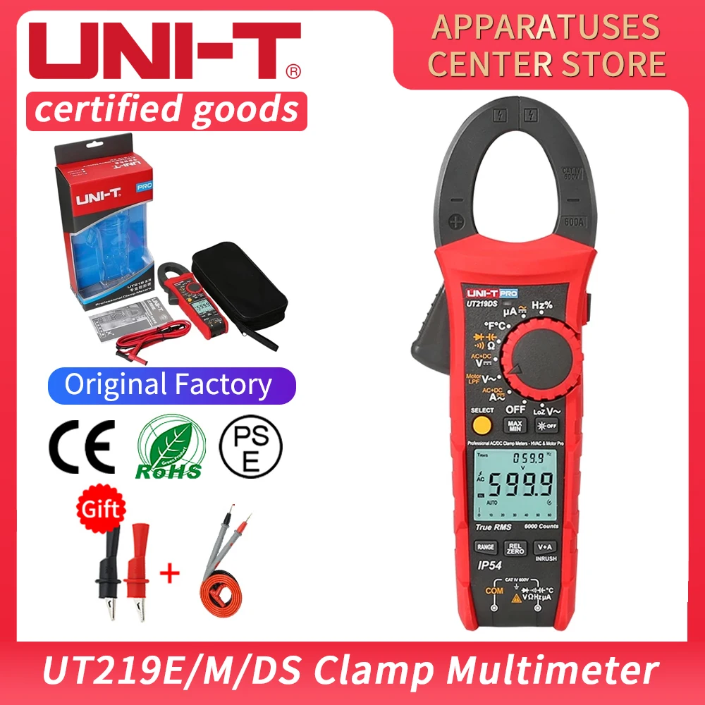 UNI-T-UT219E-UT219M-UT219DS-Professional-Digital-Clamp-Meter-1000V-AC ...