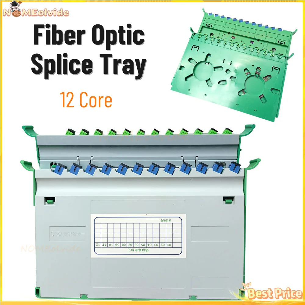 Fiber Optic Splice Tray 30 SC 12 Core FTTH Fusion APC ODF Cabinet ...