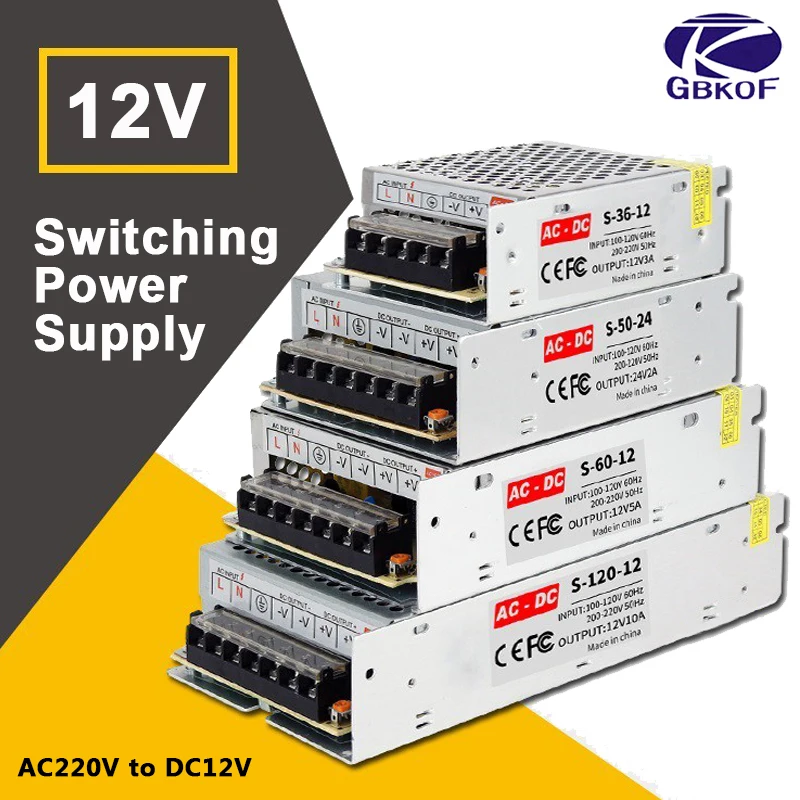 Switching-Power-Supply-Transformers-AC-220V-To-DC-12V-Source-Adapter ...