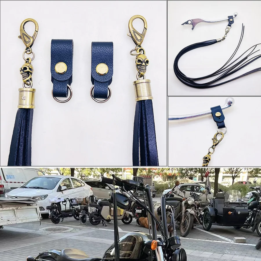 1 Set Universal Motorcycle PU Leather Handlebar Brake Clutch Lever ...