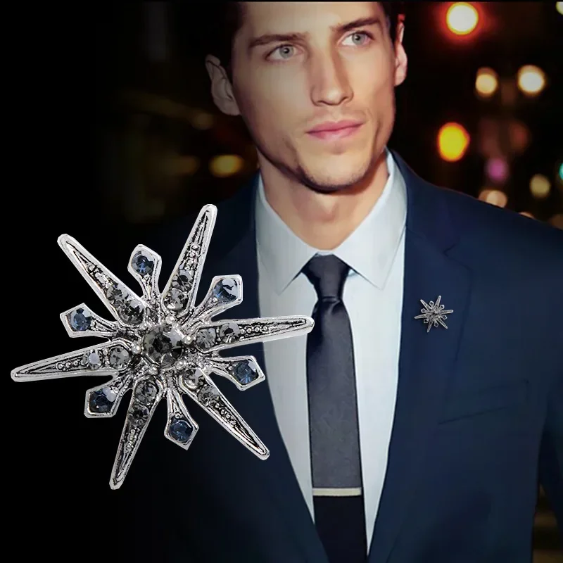 Broche-de-estrela-de-metal-coreano-pino-de-lapela-de-cristal-camisa ...