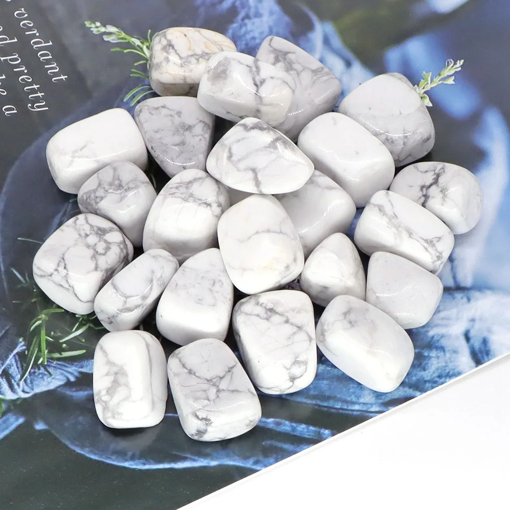 White-Howlite-Turquoise-Tumbled-Stone-Crystal-Reiki-Healing-Energy ...