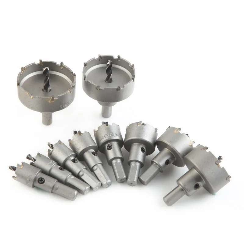 10pcs 16~53mm HSS Hole Saw Set Tungsten Carbide Tip TCT Core Drill Bit Hole Saw for Metal ...