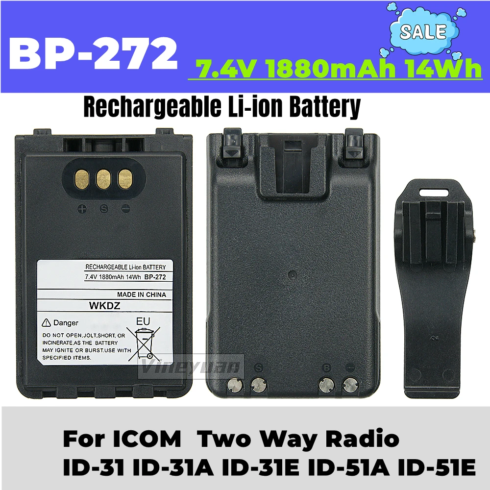 BP-272-Battery-1880mAh-Replacement-Li-ion-Battery-for-ICOM-ID-31A-ID ...