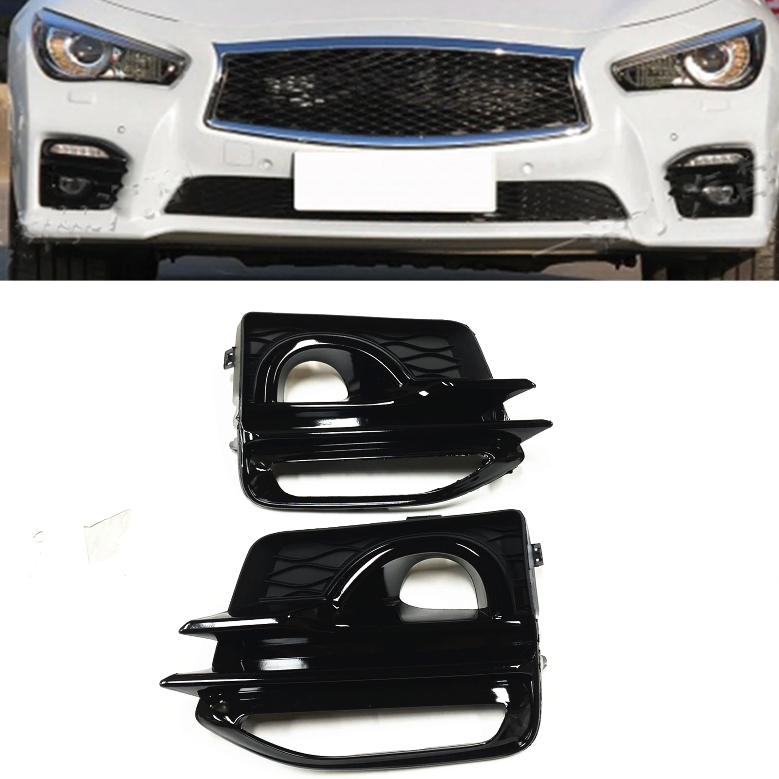 Fog-Light-Cover-Bezel-For-Infiniti-Q50-2014-2015-2016-2017-622574GA1A ...