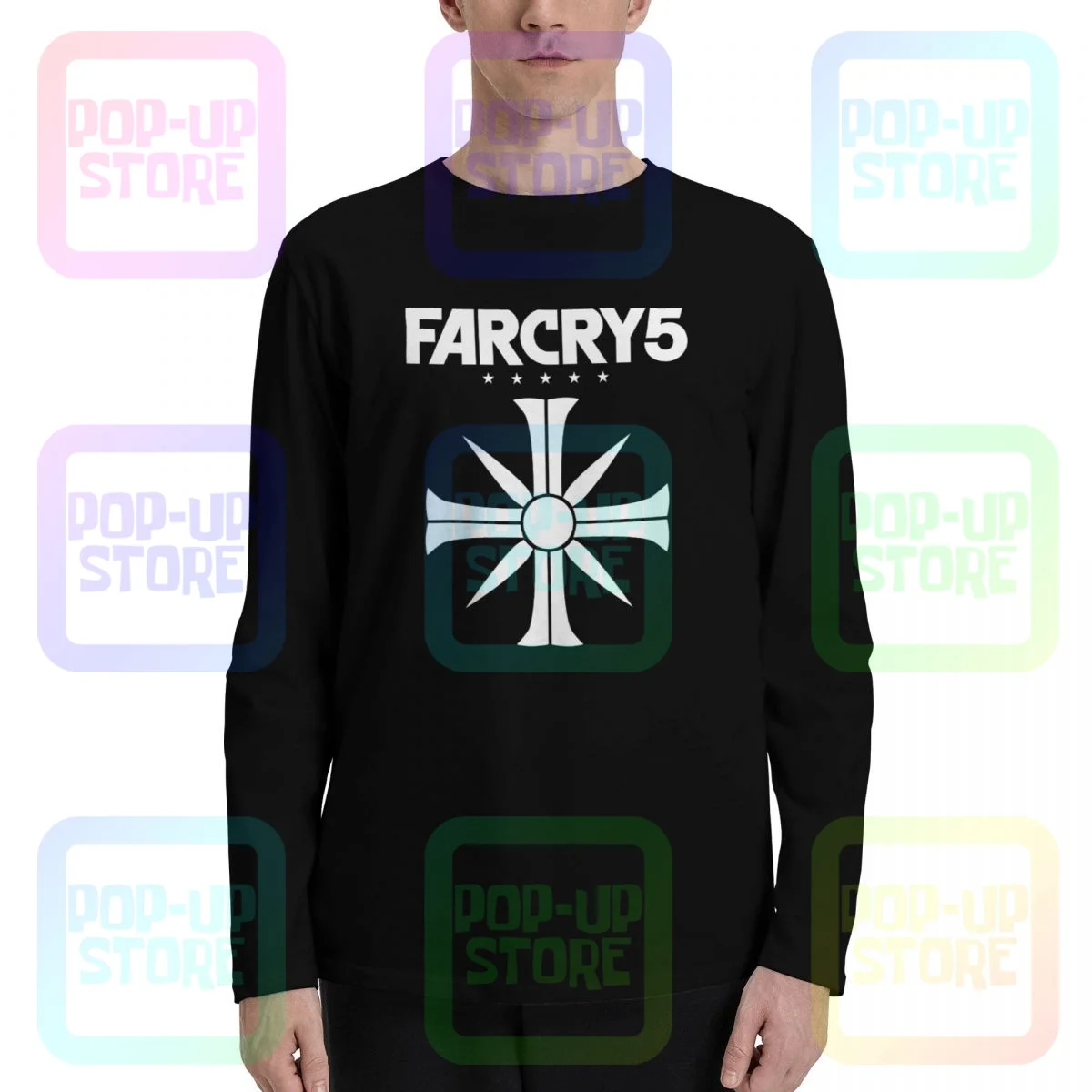 Far cry 5 jogos de vídeo manga longa t shirts camiseta pop moda na moda ...