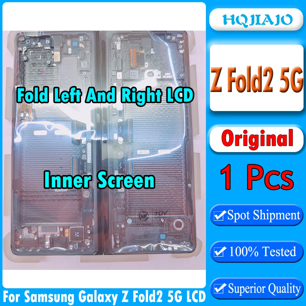 Original LCD หน้าจอภายในสำหรับ Samsung Galaxy Z Fold2 F916B จอแสดงผล ...