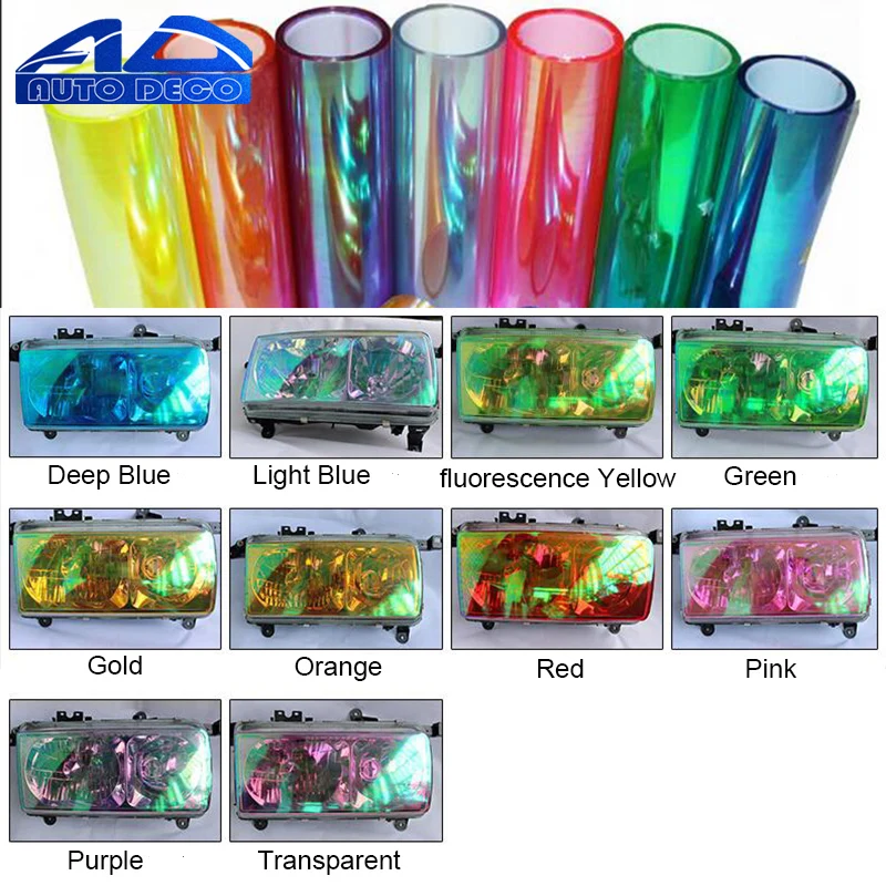 30x60cm-Car-Color-Changing-Film-Car-Styling-Chameleon-Headlight ...