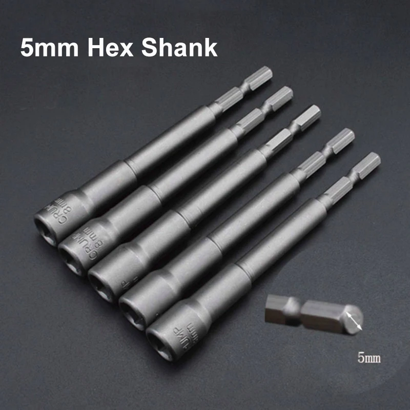 1pcs 5.5mm-11m Impact Hex Socket Magnetic Nut Screwdriver 5mm Hex Shank ...