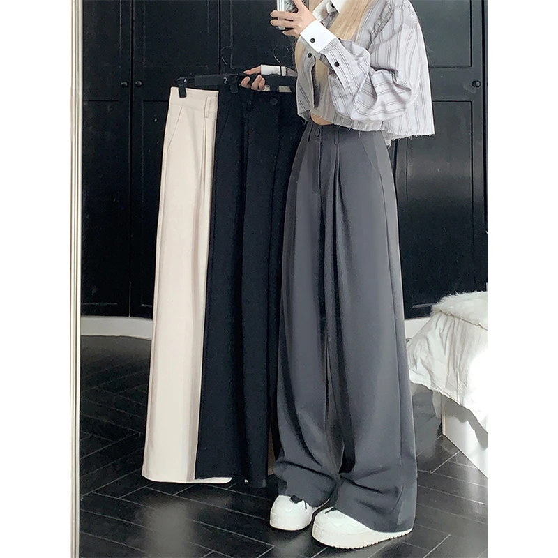 MEXZT-coreano-preto-cal-as-largas-para-mulheres-cintura-alta-cal-as ...