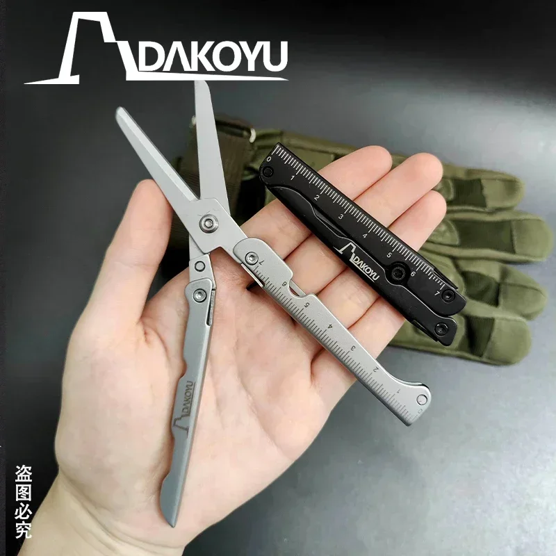 DAKOYU-Big-Scissors-With-Back-Clip-Graduated-Scale-Outdoor-Tools-EDC ...