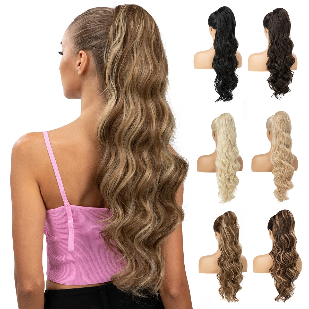 Extensi-n-de-cola-de-caballo-sint-tica-para-mujer-extensiones-de ...