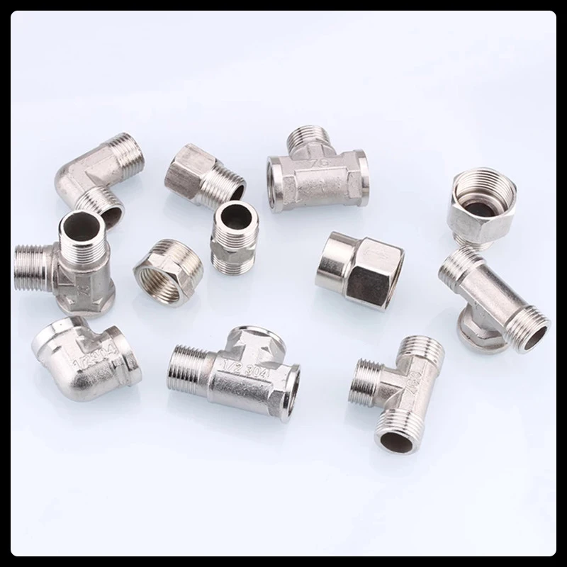 1-2-3-4-BSP-304-Stainless-Steel-Female-Male-Thread-Tee-Type-Reducing ...