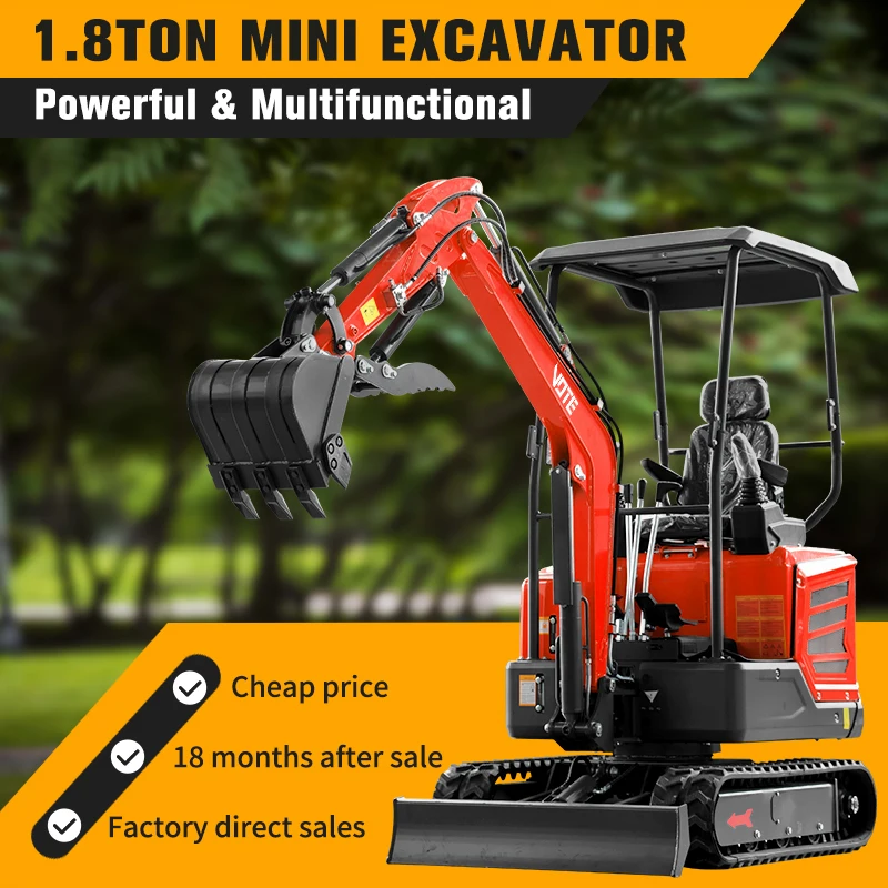 Mini Excavator 1.8 Ton China Digger Mini Bagger Chinese Mini Excavator ...