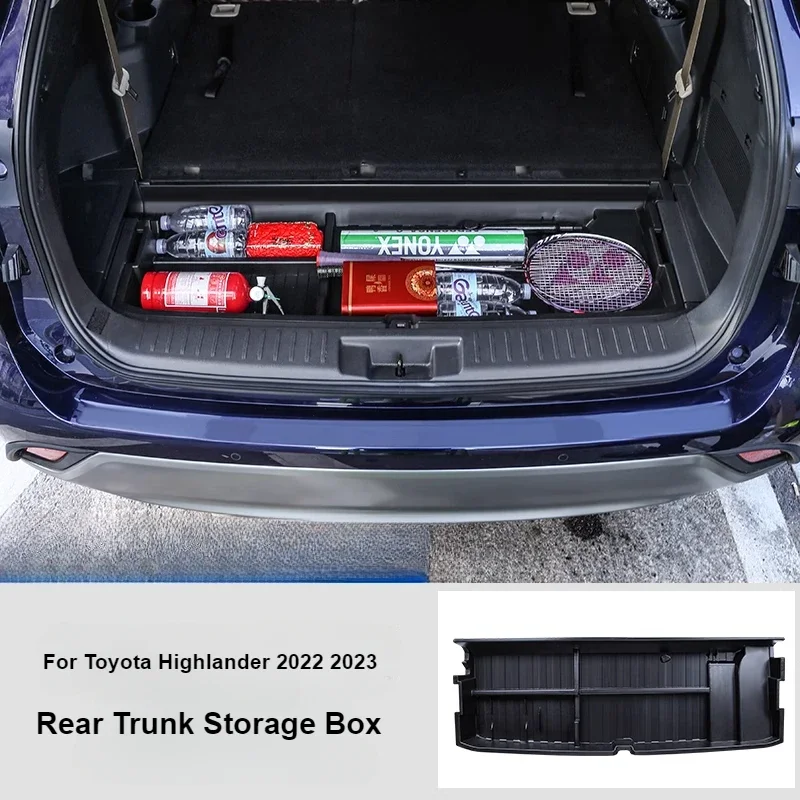 Rear Trunk Storage Box Boot Organizer Tray for Toyota Highlander 2022 ...