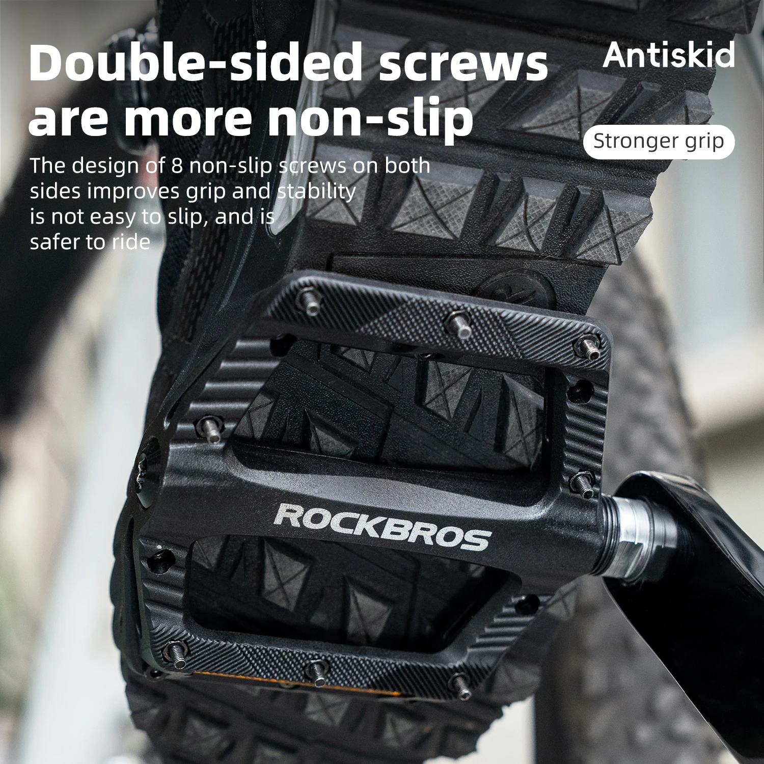 ROCKBROS BP2501 Nylon Bike Pedals Lightweight Durable Bicycle Pedals ...