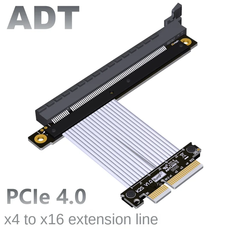 PCI-E-x4-Extension-cable-Adapter-x16-16x-4x-PCIe4-0-High-Speed ...