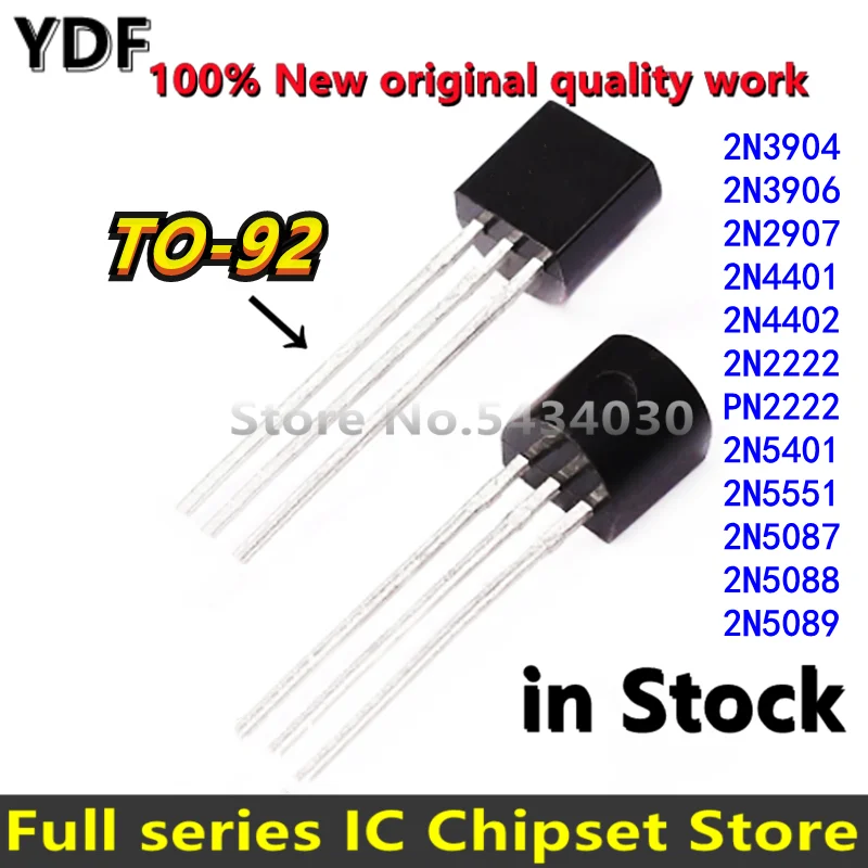 (10-50pcs) 100% New 2n3904 2n3906 2n2907 2n4401 2n4402 2n2222 Pn2222 ...