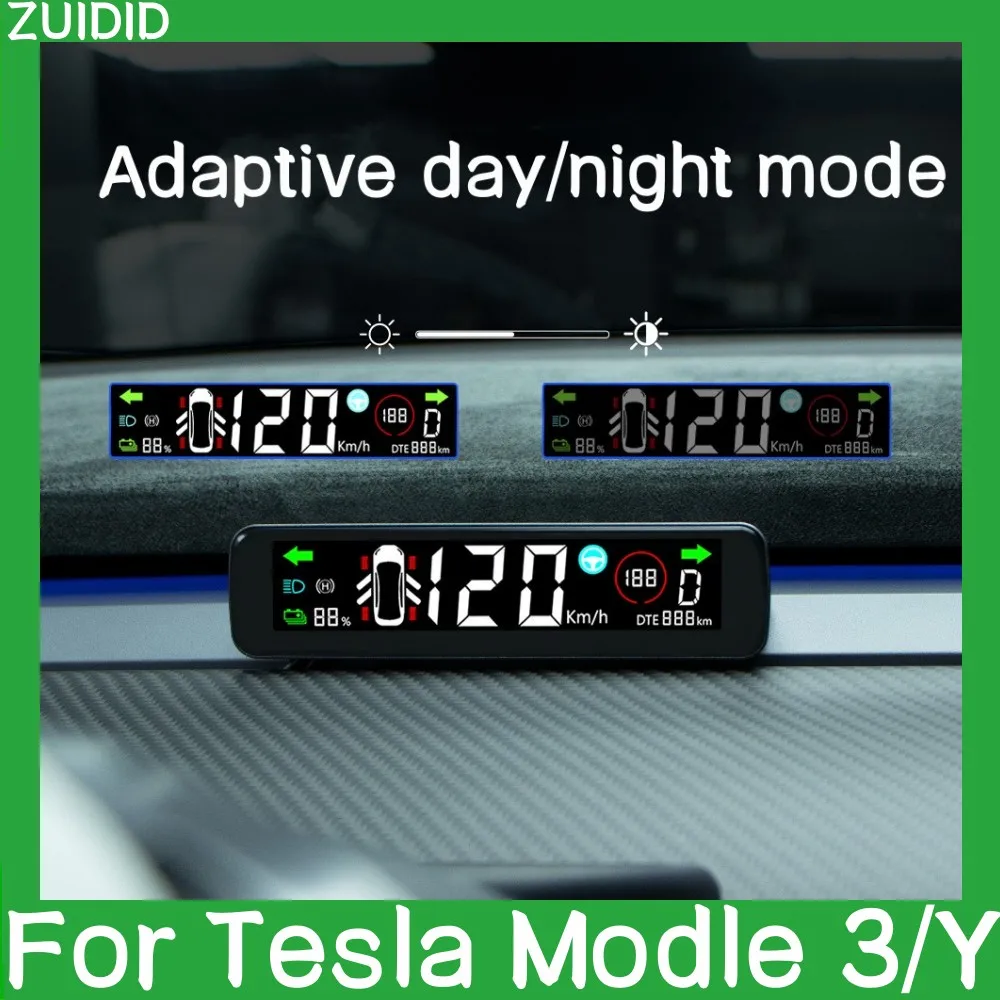 Tesla Model 3 Y 3.9inch Auto Hud Display Speedometer Head Up Display ...