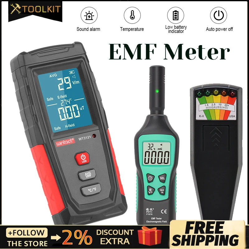 전자기장 방사선 검출기 테스터, EMF 미터, 충전식 휴대용 카운터 방출 선량계 컴퓨터| | - AliExpress