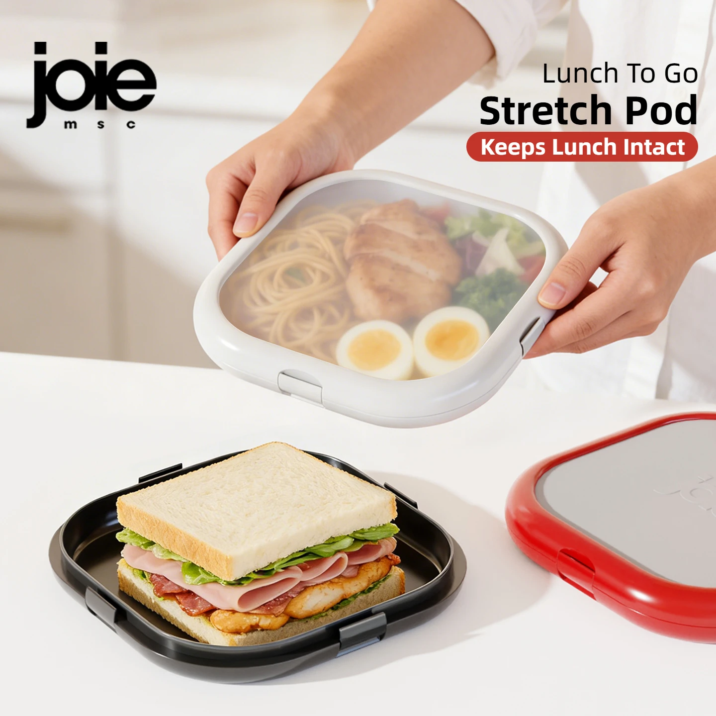 Joie Sandwich Bento Box Toast Salad Meal Prep Container for Weight Loss ...