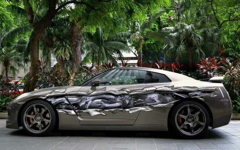 Dragons decals Full color Car side graphics vinyl sticker Dragon wrap ...