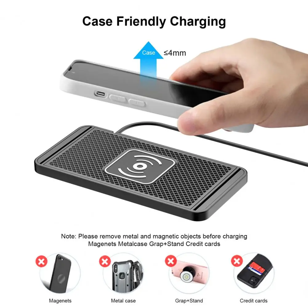 Car Wireless Charger Pad Fast Charging Non slip Car Wireless Charger Car Wireless Charger Pad Fast Charging Non slip Car Wireless Charger